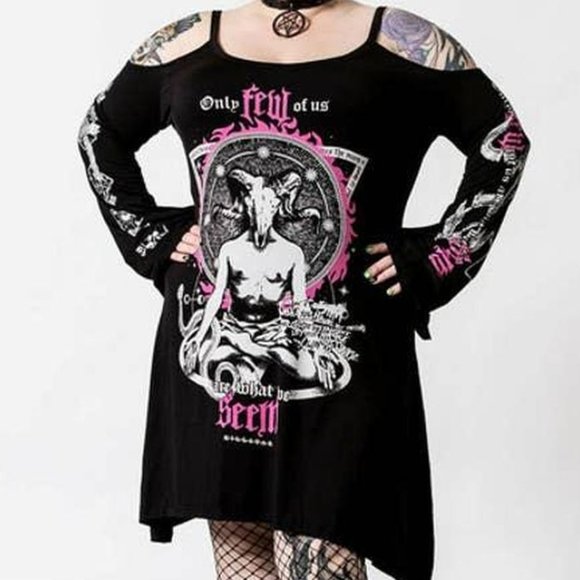 Killstar | Dresses | Killstar Meditate Bardot S Dress Nwt | Poshmark